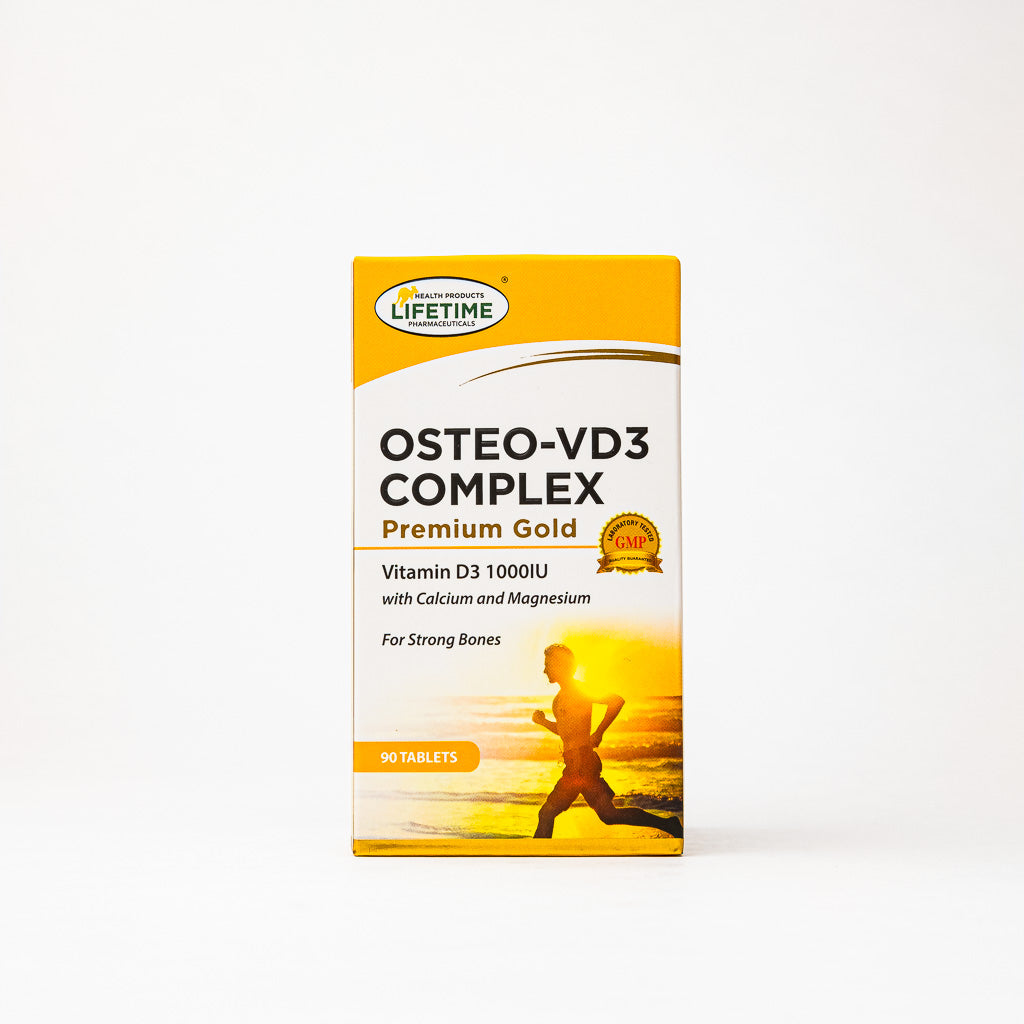 Osteo-Vitamin D3 Complex 1000IU Premium Gold – Lifetime Pharmaceuticals